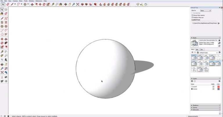 4 pasos para hacer una esfera en SketchUp